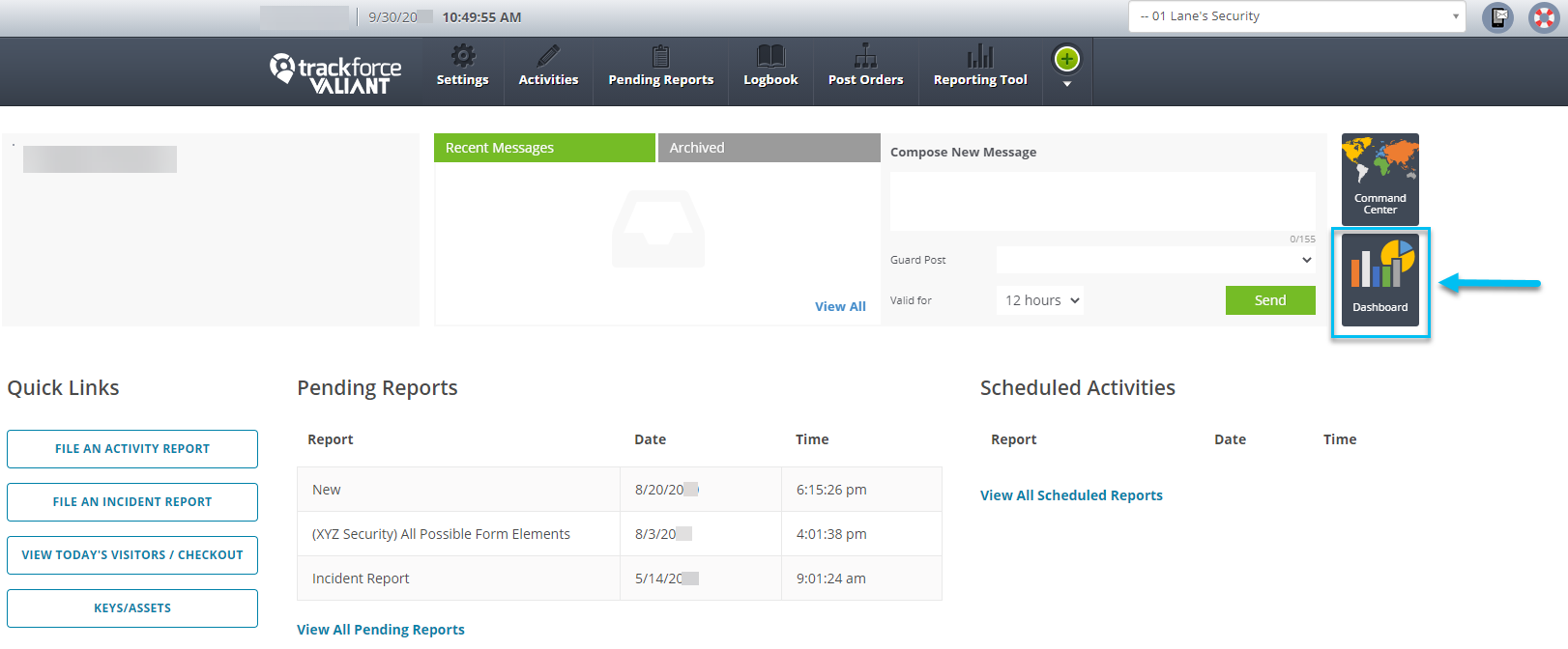 Dashboard - Adding a Container, Widget and New Page – Guardtek & Smartforce