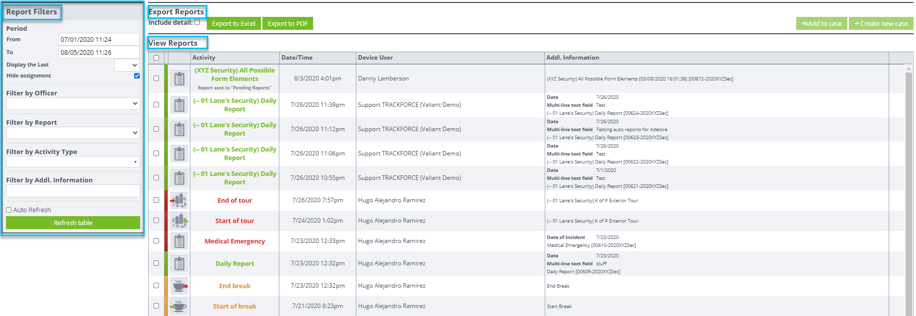 Searching Through the Logbook – Guardtek & Smartforce