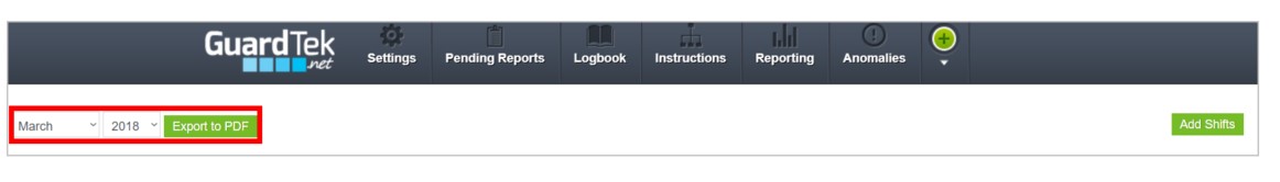 Creating a GuardTek Shift Schedule – Guardtek & Smartforce