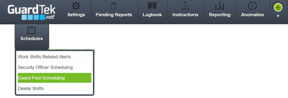 Creating a GuardTek Shift Schedule – Guardtek & Smartforce