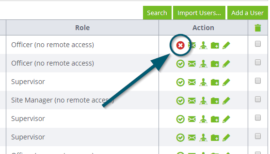 Deactivating and Reactivating a User in GuardTek – Guardtek & Smartforce