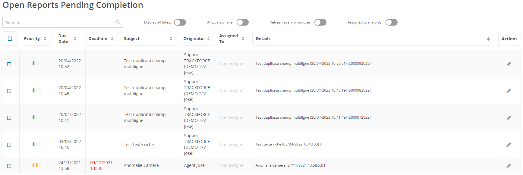 View closed or Pending Activity Reports – GuardTek Help Center
