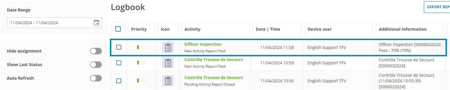 Consult the result of an Automatic Scoring Report – GuardTek Help Center